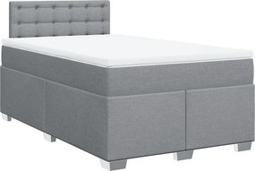 Box spring postel s matrací světle šedá 120 x 200 cm textil 3285869