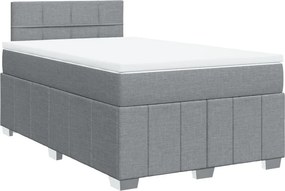 Box spring postel s matrací světle šedá 120x190 cm textil 3287007