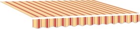 vidaXL Stahovací markýza Žlutá a oranžová 350 x 250 cm Látka a hliník [3330251]