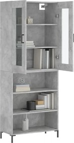 Skříň highboard betonově šedá 69,5x34x180 cm kompozitní dřevo 3198725