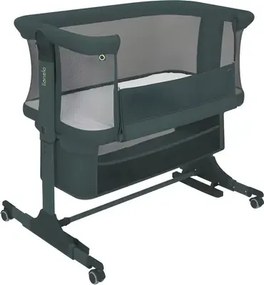 LIONELO Postýlka Jodie 3v1 Green Graphite / Přístavná postýlka i koléb