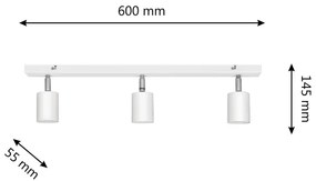 LED Bodové svítidlo TUNE 3xGU10/4,8W/230V bílá