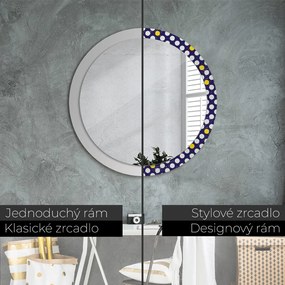 Kulaté dekorativní zrcadlo na zeď Retro tečky fi 90 cm
