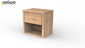 Solwo Design Noční stolek UNO Dřevo a odstín oleje: BUK Cink - Olej odstín BO104