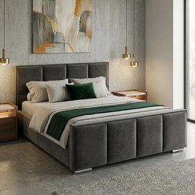 Eka Čalouněná postel Passion - Fresh 160x200 cm Barva látky - Fresh: Modrá (Fresh 11), Úložný prostor: S kovovým rámem úložného prostoru