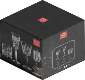 RCR ETNA SADA SKLENIC NA VÍNO, ŠAMPAŇSKÉ A WHISKY 18 KS