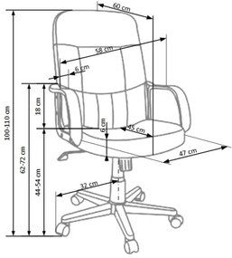 Kancelářská židle ZIRUQ hnědá