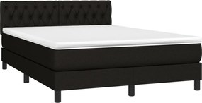 Box spring postel s matrací černá 140 x 190 cm textil 3140291