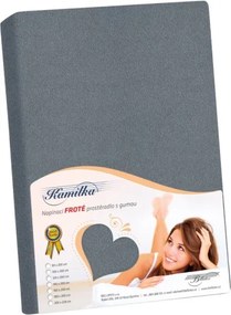 Bellatex Prostěradlo froté tmavá šedá rozměr 100x200 cm
