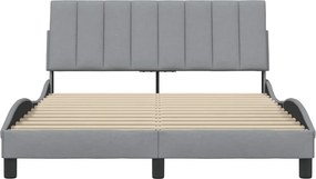 Rám postele bez matrace Hanko světle šedá 120 x 200 cm textil 3310377