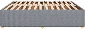 Rám postele bez matrace světle šedý 200 x 200 cm textil 3284963