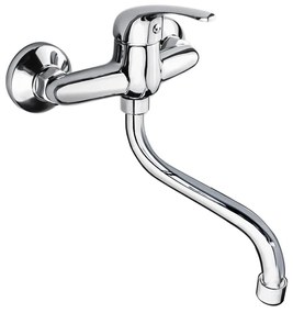 Mereo Lila dřezová nástěnná baterie 150 mm s ramínkem trubkovým 18 mm 300 mm chrom CBEE30106