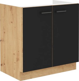 MODENA | dolní skříňka 80 ZL 2F dřezová | 80 cm | artisan/černá mat