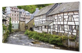 akrylový obraz Germany Staré budovy River 125x50 cm