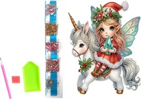 NORIMPEX Diamantové malování Vánoční elf / 23x30 cm