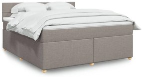Box spring postel s matrací taupe 180x200 cm textil 3286763