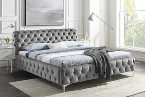 Designová postel Rococo 180 x 200 cm šedý samet
