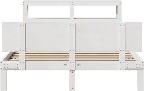 Rám postele s čelem bílý 120 x 190 cm masivní borovice 3306075