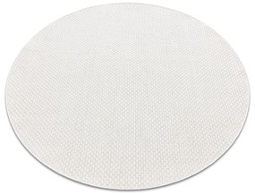 Dywany Łuszczów Kusový koberec Timo 6272 White kruh – na ven i na doma - 120x120 (průměr) kruh cm