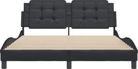 Rám postele bez matrace Zadar černý 160x200 cm umělá kůže 3208191