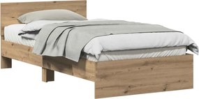 Rám postele s čelem s čelo Dub artisan 203 x 104 x 70 cm 3376051