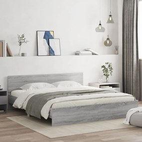Rám postele s čelem šedý sonoma 200 x 200 cm 3207460