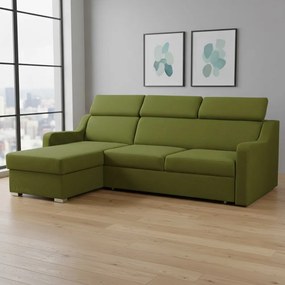 Sedací souprava MIKELI | 232x158 cm | UNI | rozkládací + úložný prostor | AKCE | zelená | VÝPRODEJ