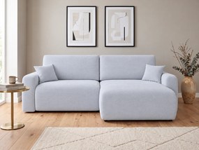 Rozkládací oboustranná sedací souprava do L NORDEN PAROS 250x140 cm, světle šedá