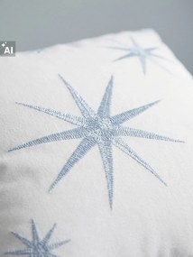 Sinsay - Povlak na polštář s výšivkou hvězd - bílá