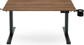 Elektrický stůl s regulací výšky ergonomický antracitový/ořech,1200x600 mm: ARIA