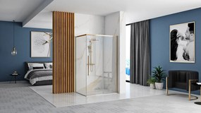 Rea - SOLAR GOLD ELEGANT sprchový kout 80 x 100 cm, čiré sklo/zlatý profil, REA-K4901