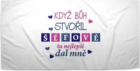 Sablio Ručník Když Bůh stvořil šéfové - 70x140 cm