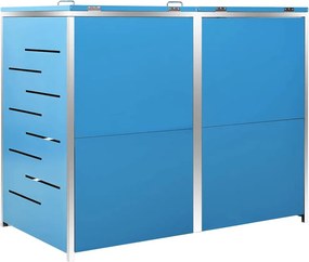 Přístřešek na dvě popelnice 138 x 77,5 x 115 cm nerezová ocel 149567