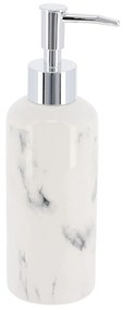 Dávkovač mýdla Nardi Marble, bílá/s chromovými prvky, 260 ml