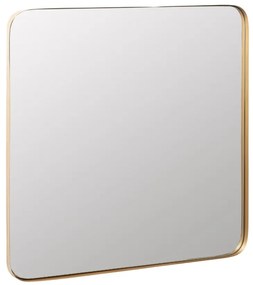 OnaDnes -20% Zlaté kovové závěsné zrcadlo Kave Home Marco 60 x 60 cm