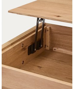 Konferenční stolek v dekoru dubu v přírodní barvě 60x120 cm Alguema – Kave Home