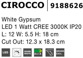 Orientační svítidlo Cirocco 12 bílé