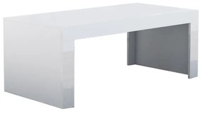 Konferenční stolek Mess, Barva: bílá / bílá lesk