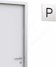 ACCEPT Označení podlaží - písmeno "P" - stříbrná tabulka - černý popis