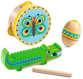 Animambo set perkusních nástrojů - tamburína, maracas, guiro
