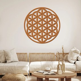 dřevo života Dřevěná dekorace na stěnu KVĚT ŽIVOTA ZEMĚ Barevný vzor: Třešeň, Rozměry Ø: 95