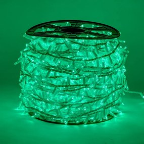 LED světelný řetěz 100 m, 2000 zelených diod, bílý kabel, IP44