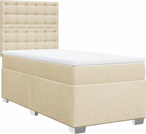 Box spring postel s matrací krémová 80 x 200 cm textil 3292634