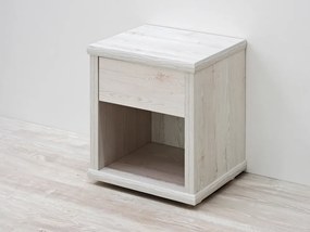 BMB Noční stolek úzký - imitace dřeva Dekor: Bílá