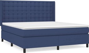 Box spring postel s matrací modrá 180x200 cm textil 3131775