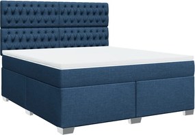 Box spring postel s matrací modrá 180x200 cm textil 3292880