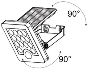 Top Light - LED Solární nástěnný reflektor HELEON S LED/5W/3,7V IP65 4000K