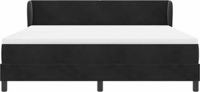 Postel s boxspringem s čelo Černá 180 x 200 cm samet 3340402