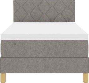 Postel s boxspringem s polštářem Taupe 90 x 190 cm textil 3338962