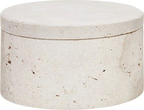 Dekorativní kamenný úložný box v přírodní barvě ø 14x8 cm Tibor – Premier Housewares
